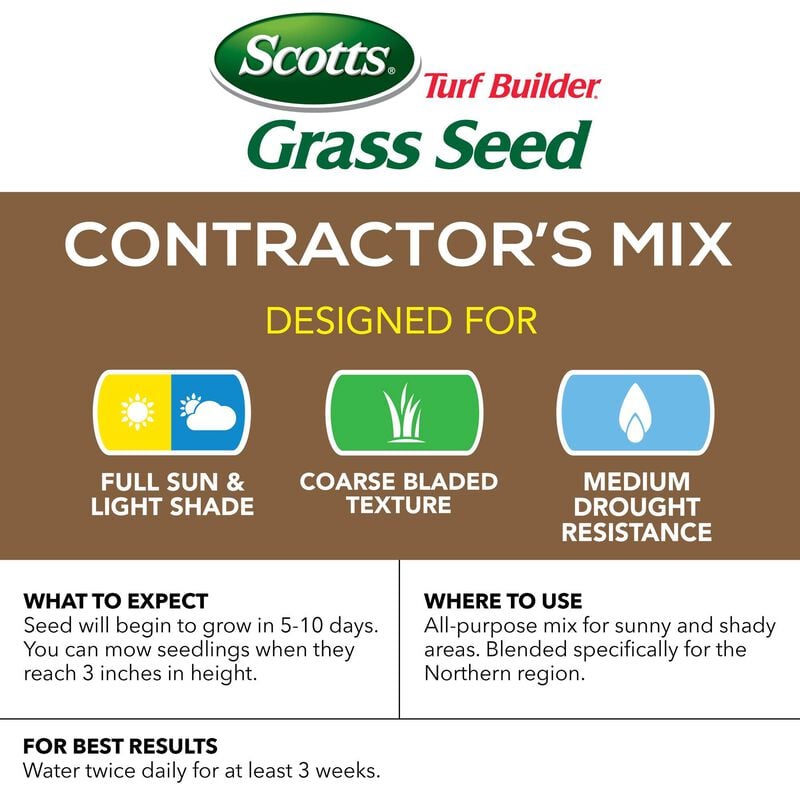Scotts Turf Builder Grass Seed Contractors Mix Scotts