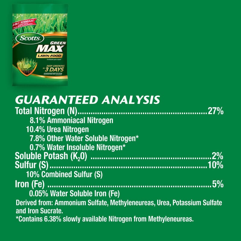 Scotts Turf Builder Triple Action And Scotts Green Max Lawn Food Bundle